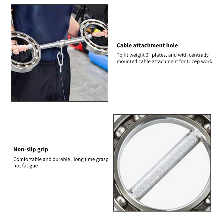 Fitness Weight Lifting Barbell - Powerlifting Rotating Grip