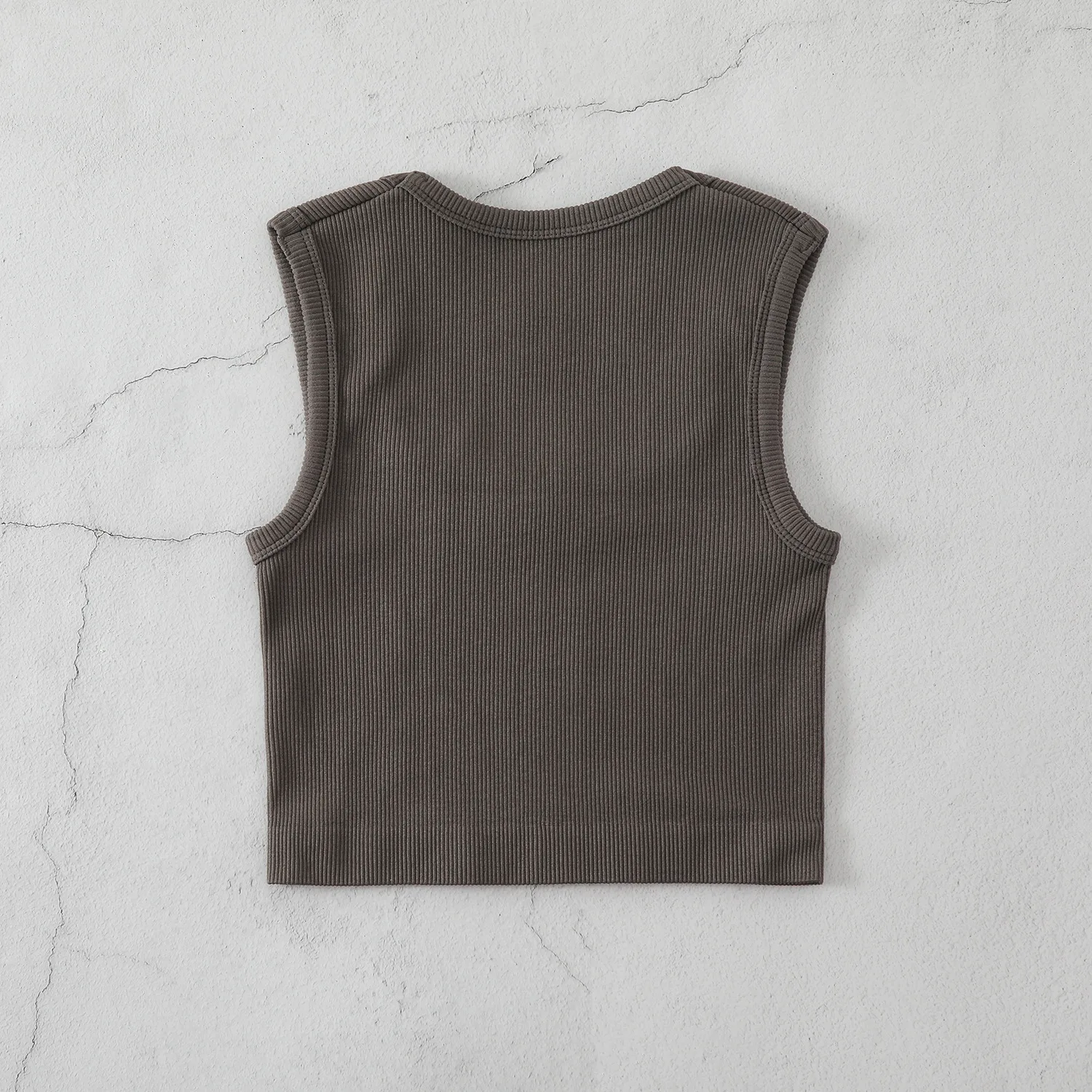 90% Polyamide 10% Elastane Women Square Neck Sport Yoga Crop Tank Top ...