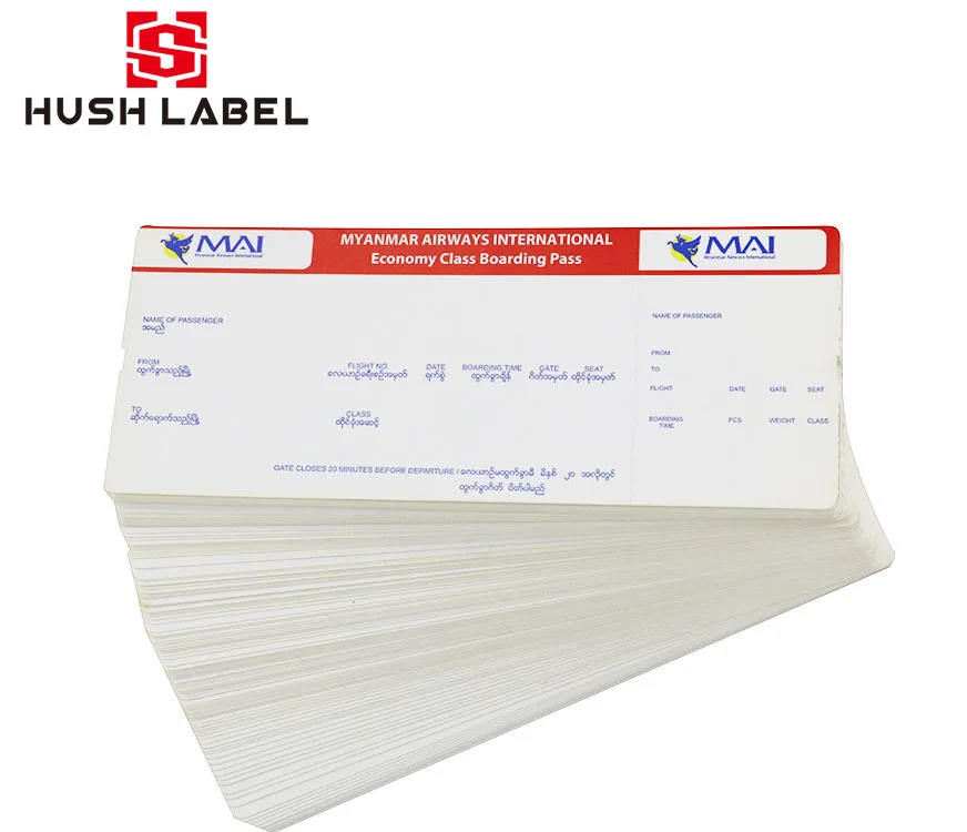 Pretend Airplane Ticket - Customized Paper Printing Service