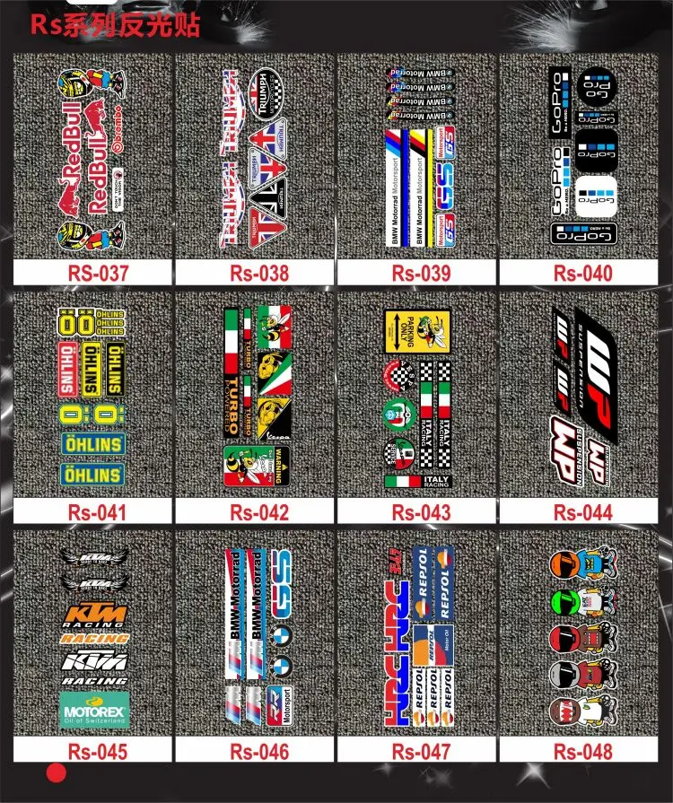 Universal Waterproof Motocross Calcomanias Para Motos Racing Kids Bike ...