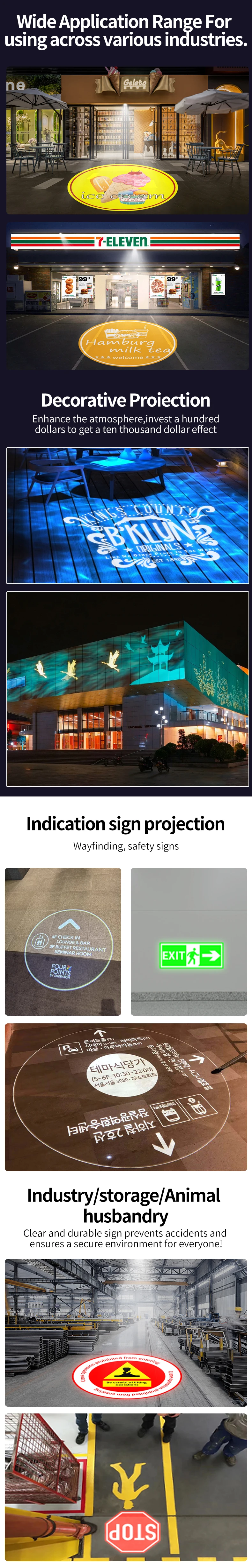 Warehouse Safety - Sidewalk Zebra Crossing Projector