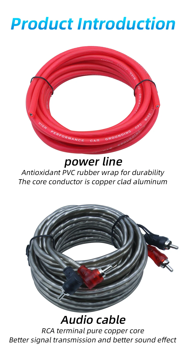 Wholesale Audio Subwoofer Power Cable Kits for Car Amplifiers