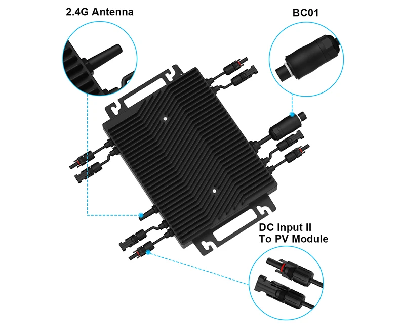Home Balcony Solar Micro Inverter Solar System Ac Inverters Wvc 1200 ...