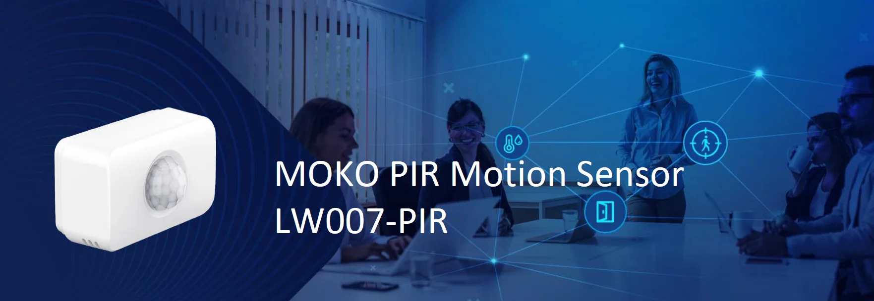 LoRaWAN PIR sensor with temperature and humidity monitoring for motion ...