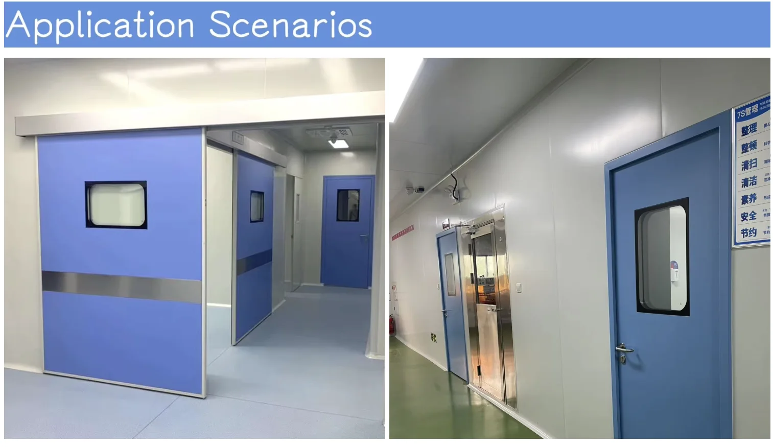 Stainless Steel Swing Door Hospital Cleanroom Observation Window Design ...