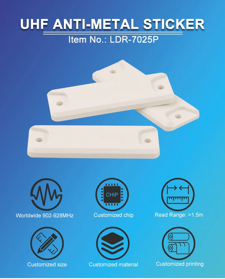 Uhf Rfid Metal Tag Long Read Range Waterproof Abs Anti Metal Rfid Label For Industrial Storage ...