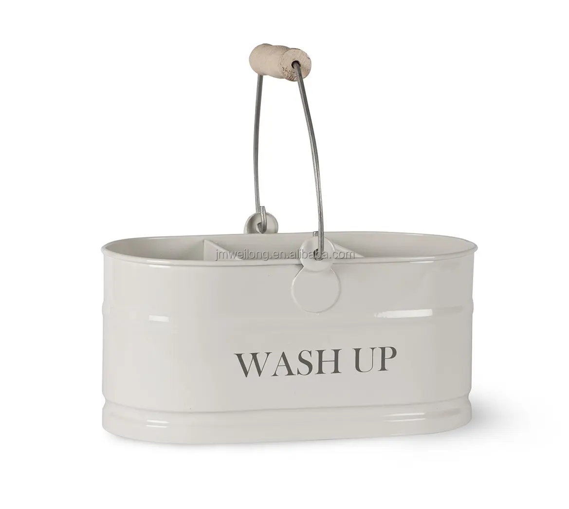 Housewares Washing Laundry Clothes Peg Storage Metal Bucket In Vintage ...