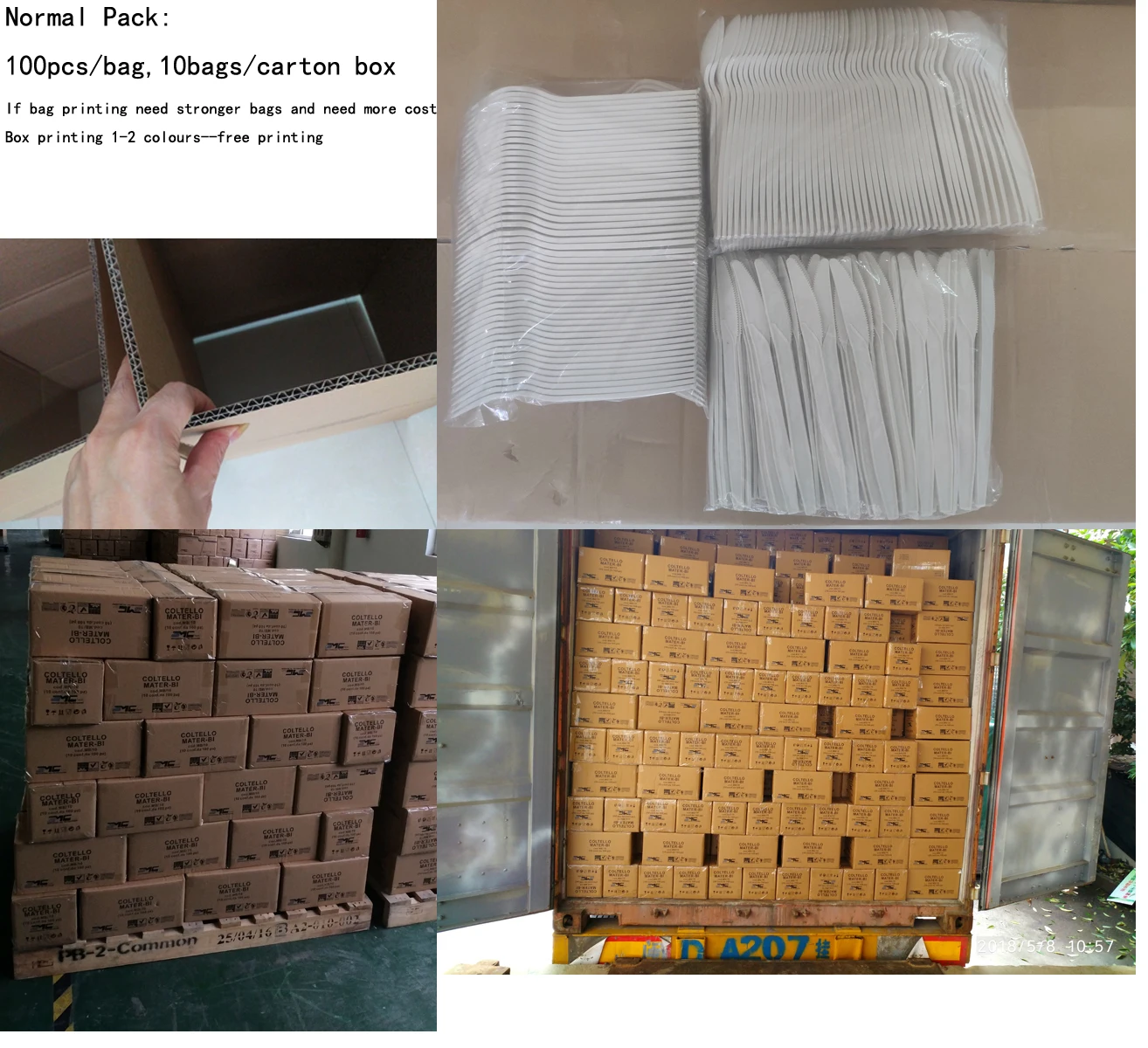 Eco- Friendly Biodegradable Compostable Disposable Plastic Cpla Corn ...