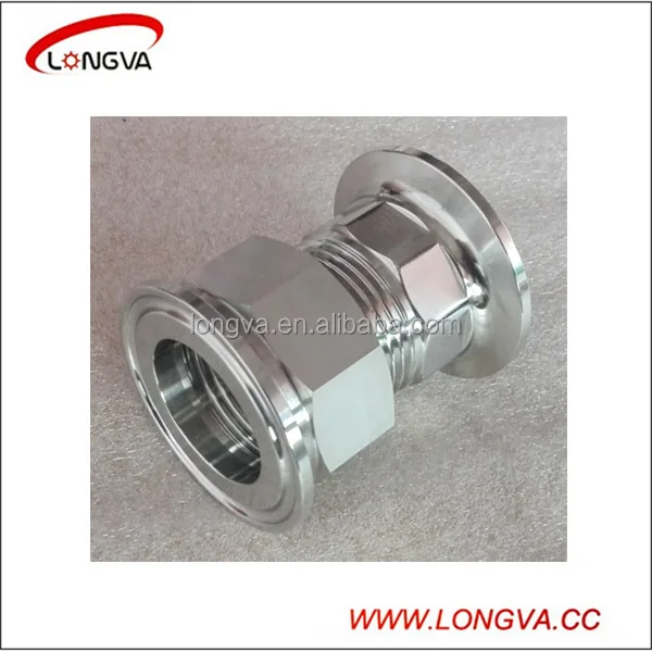 Stainless Steel Tri-Clamp Fitting Union - 1.5'' to 1 Inch MNPT Adapter