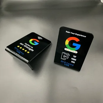 Custom Nfc Menu Stand Qr Code Acrylic Folded Table Holder 105*70mm Nfc ...