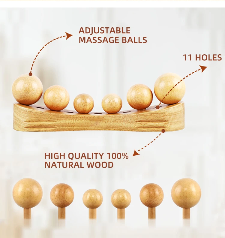 Wooden Neck Relaxation Tool Lumbar Acupoint Massager Lymphatic ...