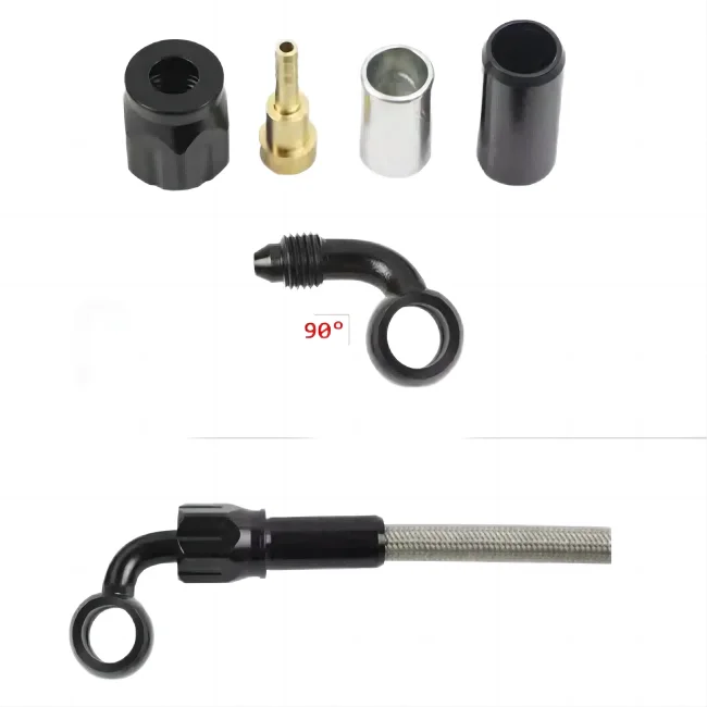M10 Modified Brake Oil Pipe Joint Aluminum Alloy Angle Head Electric ...