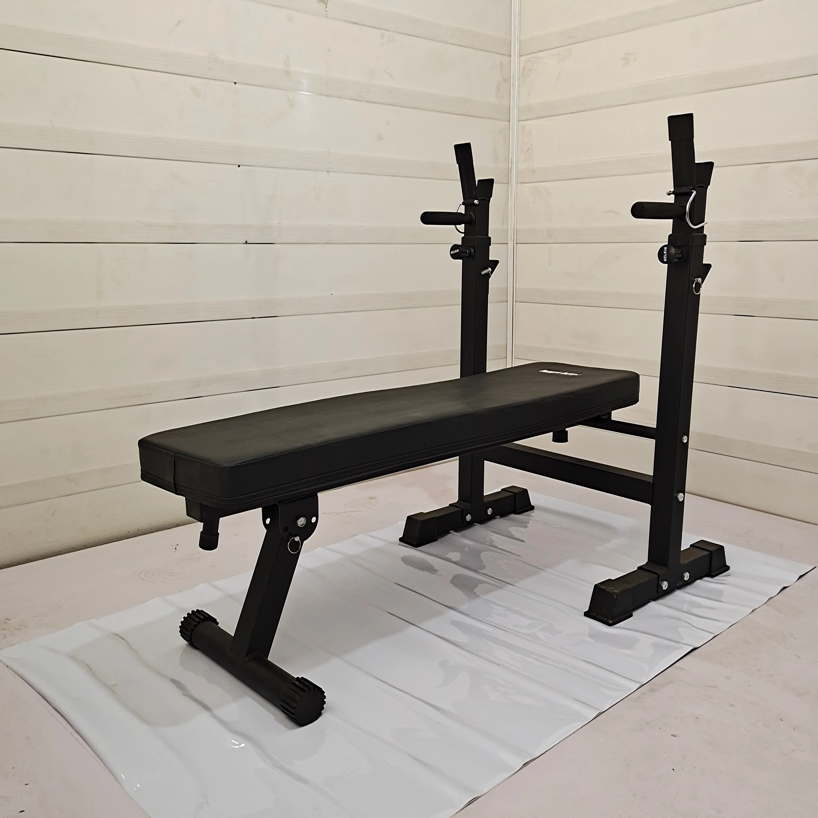 Adjustable Folding Fitness Barbell Rack And Weight Bench For Home Gym ...