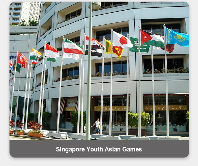 Horizontal Medal Award Automatic Flag Raising System Flag Pole For ...