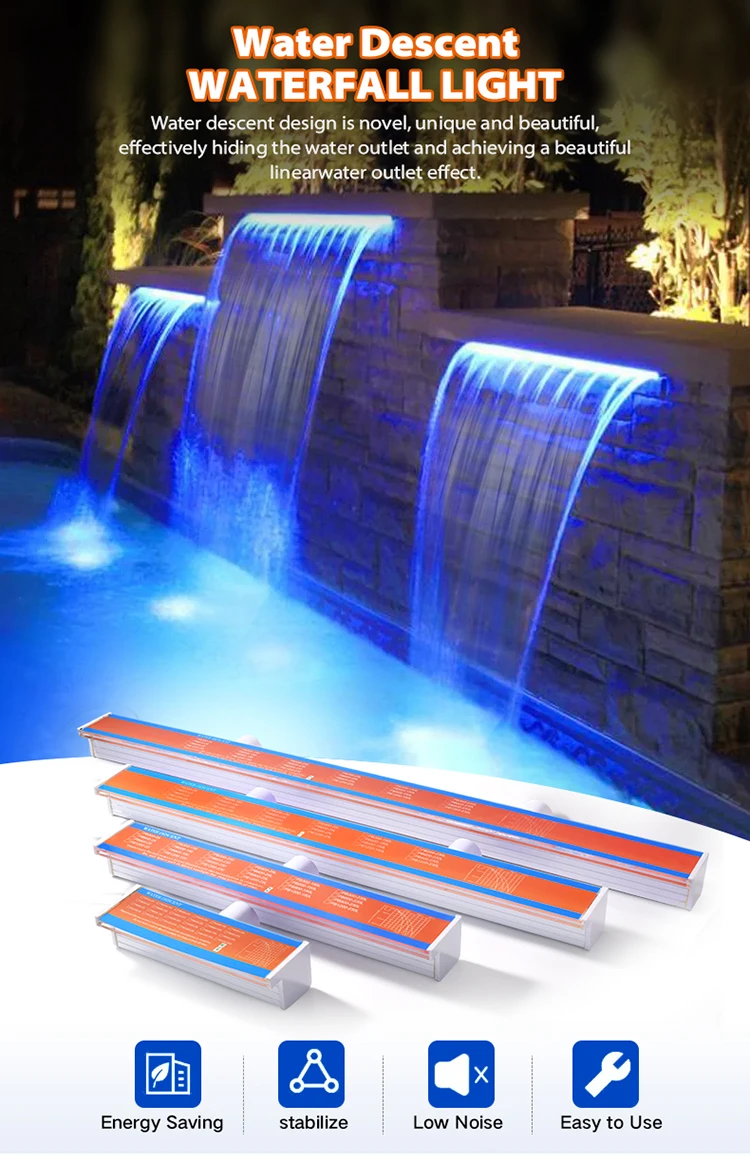 Modern Pool Waterfall Ideas - Lighting & Design Solutions
