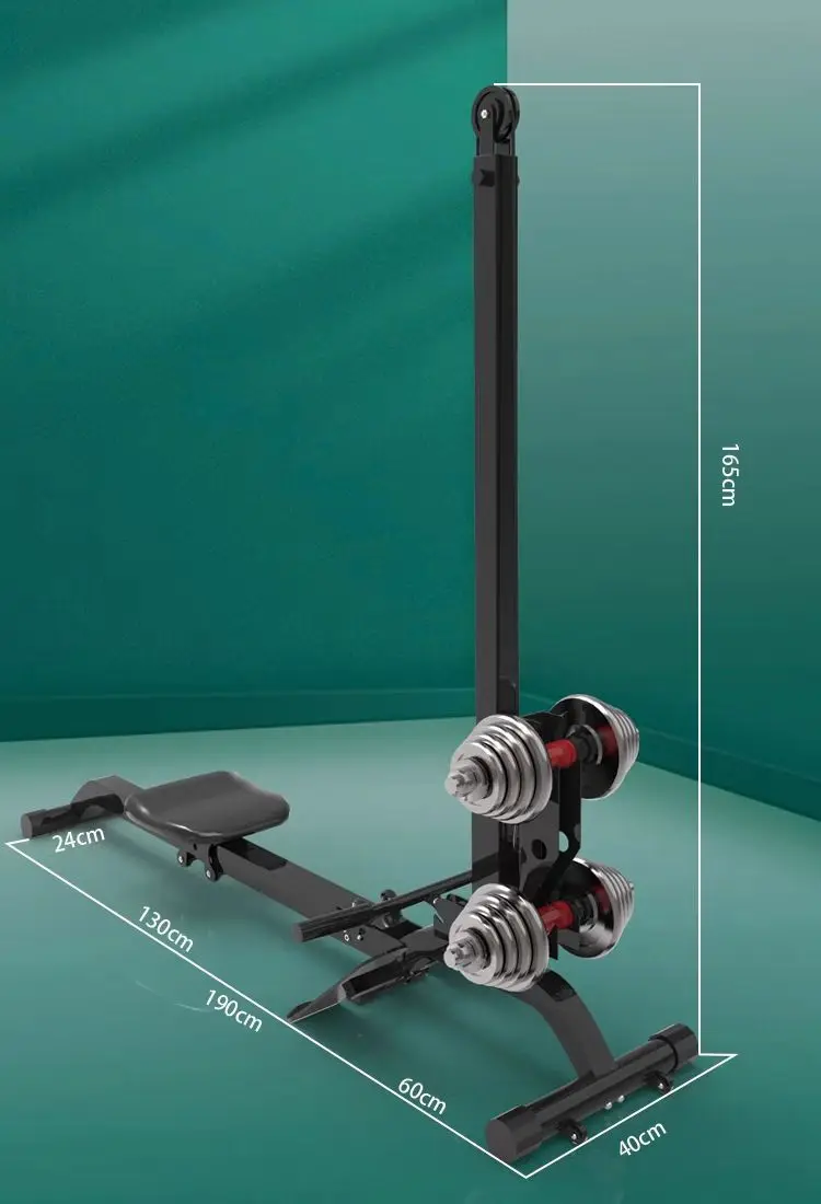 Wholesale Barbell Counterweight Fitness Rowing Machine Black Free ...