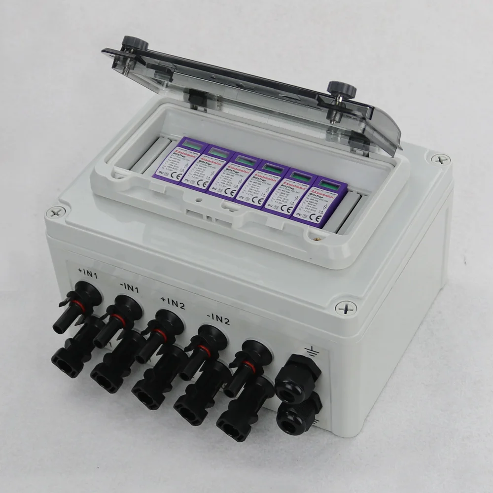 Ip67 Mc4 Pv Solar Box Surge Class C T2 Protective Device 40ka 600-1000v ...
