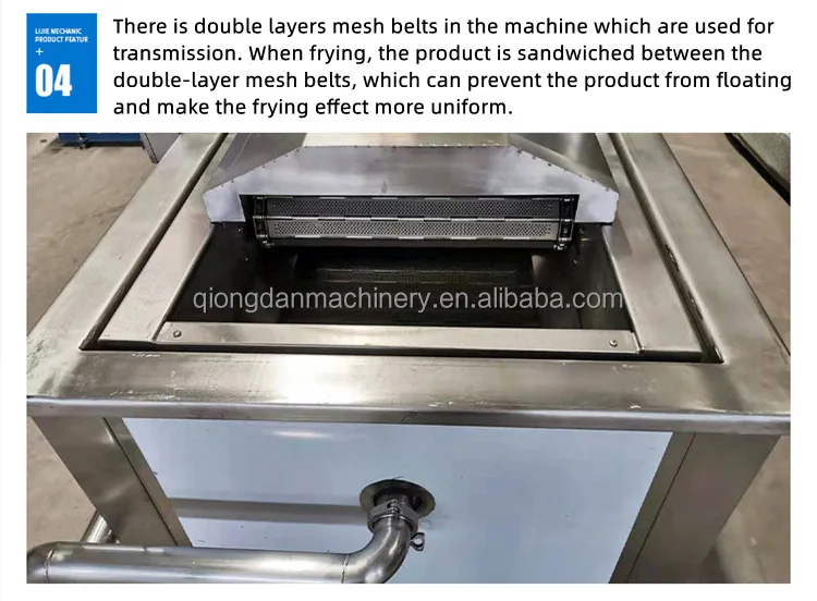 Small Continuous Gas Frying Machine and Conveyor Samosas Fryers ...