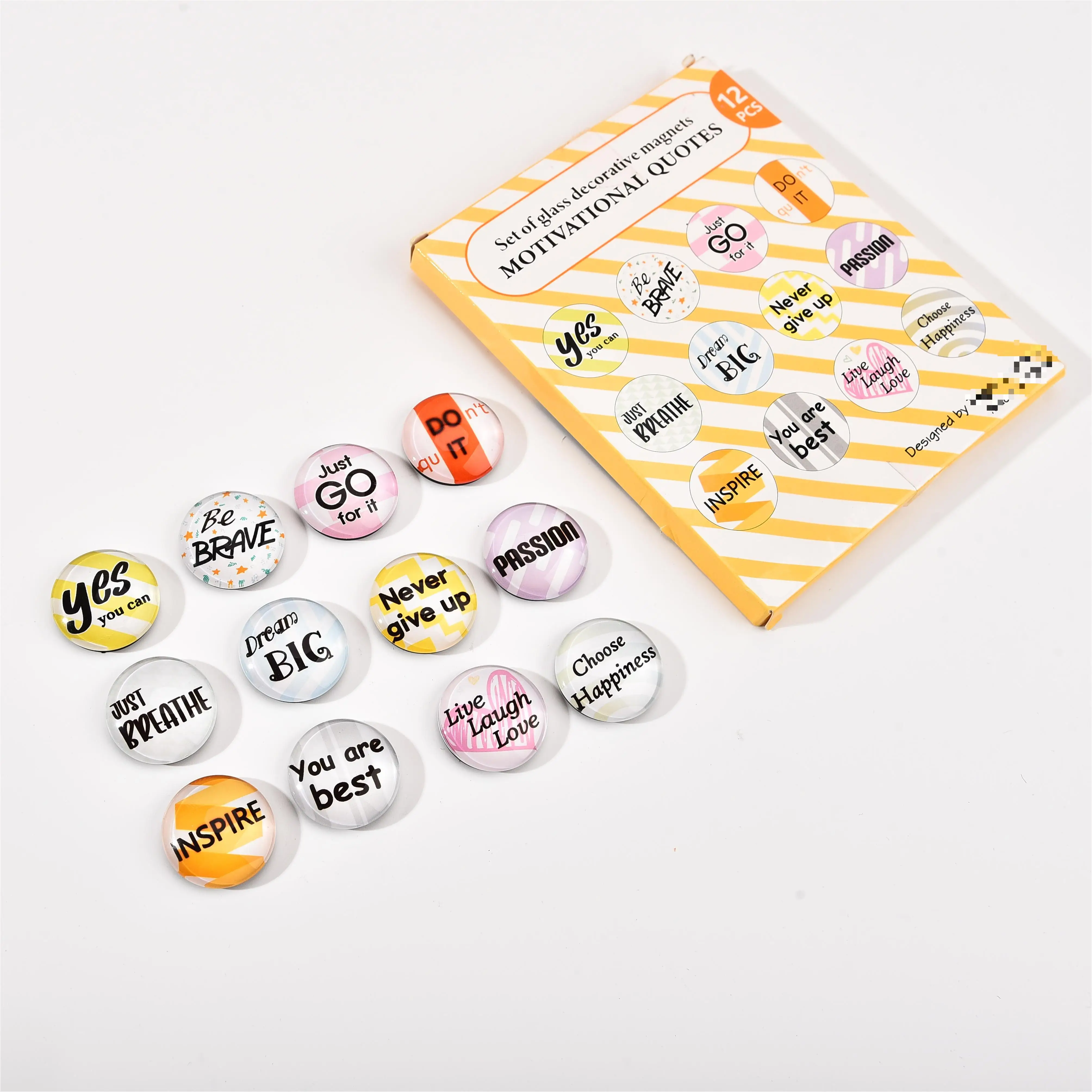 Magnetic Decorative Motivational Quotes Of Glass Fridge Magnets 3d ...