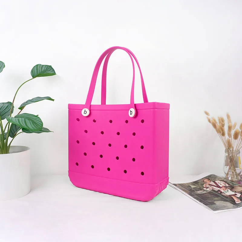 Customization Silicone Women Beach Handbags 2023 Candy Multicolor Tote ...