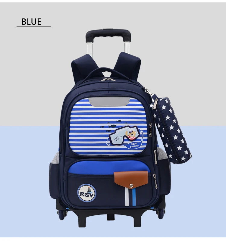 Twinkle Wheeled Trolley School Kids Rolling Trolley Bags Waterproof ...