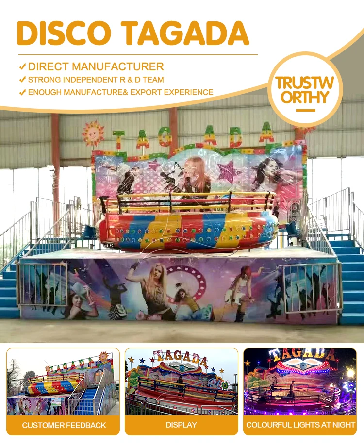 Scrambler Amusement Park Ride - Funfair Big Disco Tagada