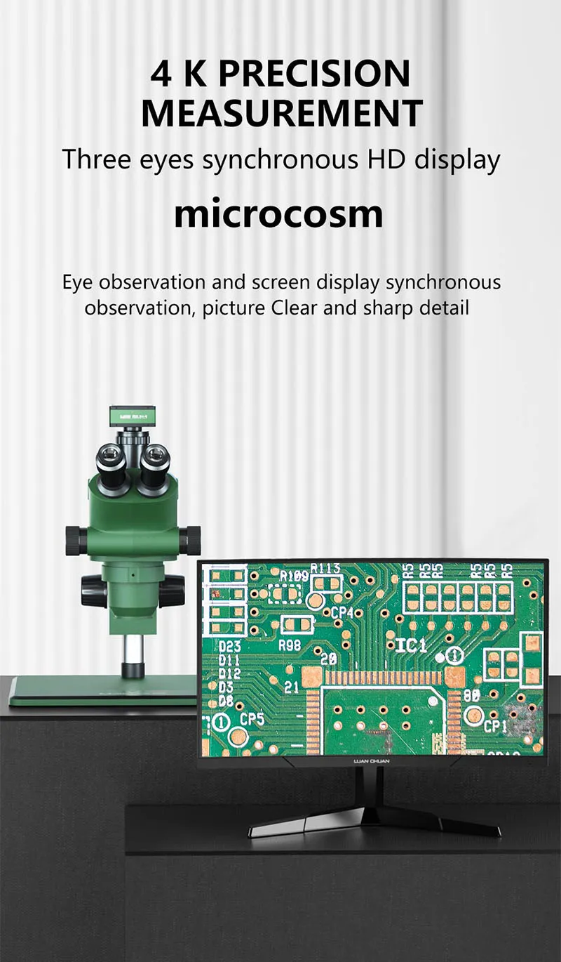 MAANT R65 Triocular Stereo Microscope with 6.5-65x Zoom Wide Angle ...