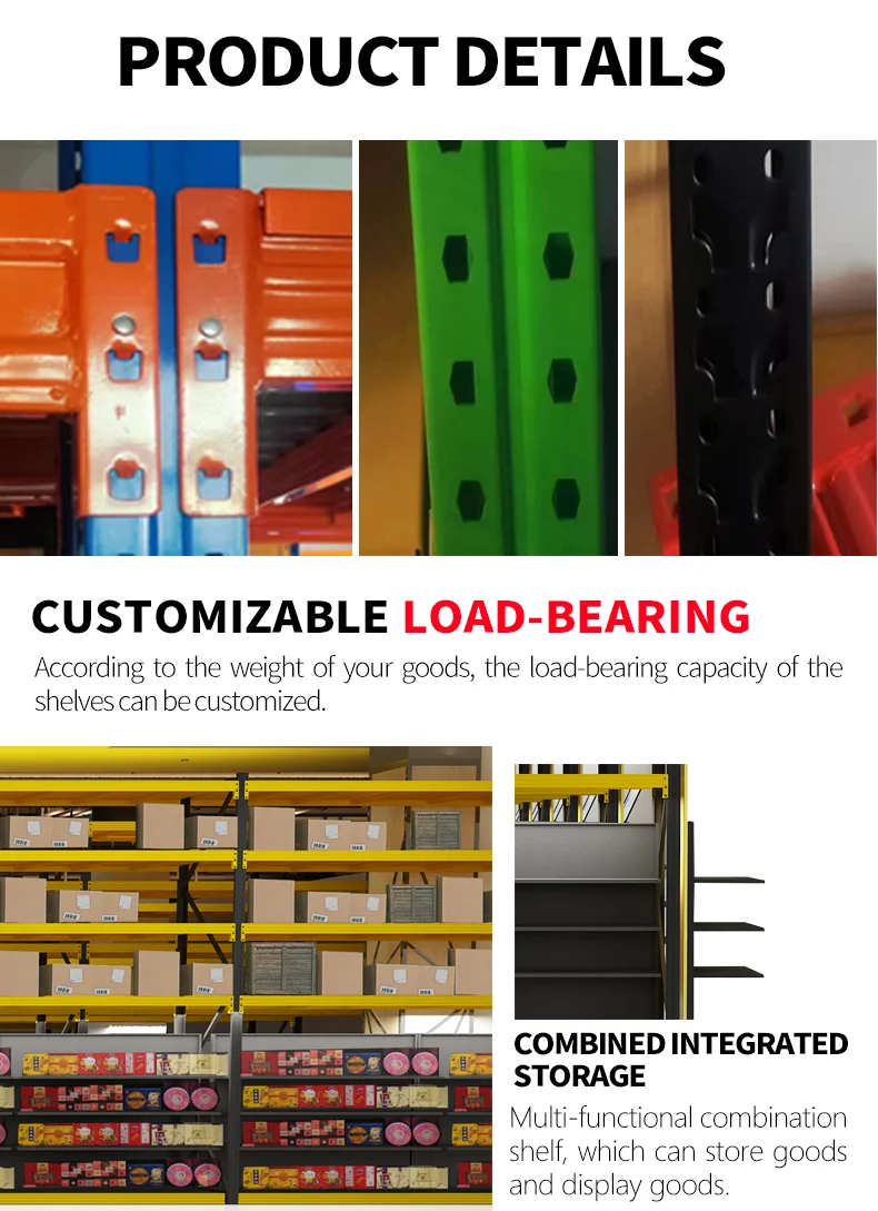 Heavy Duty Combined Integrated Storage Supermarket Shelves Shelving ...