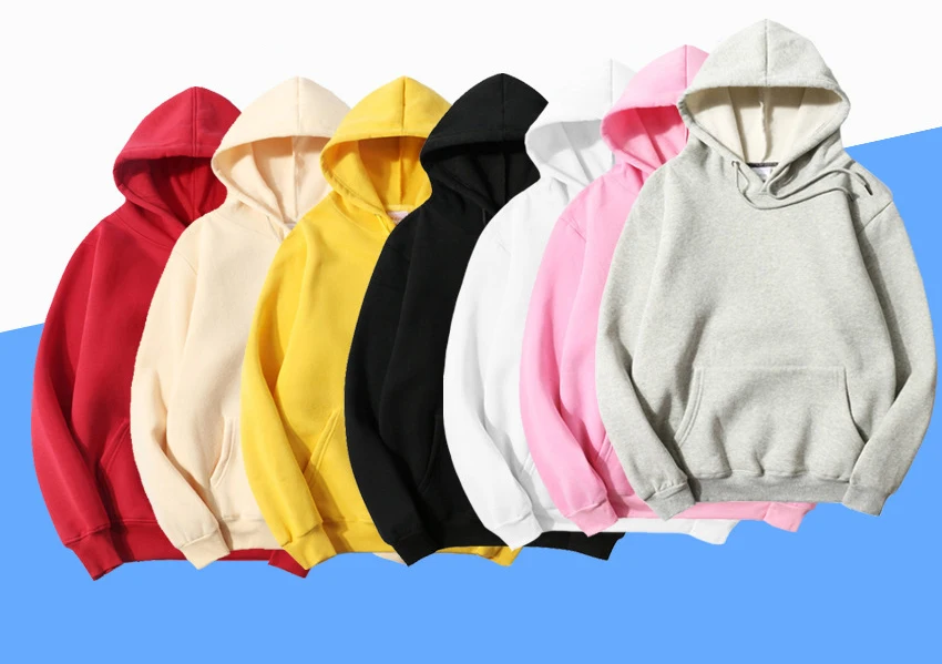 Customizable Logo Hoodies In Basic Colors Classic Fit With Soft Fabric ...