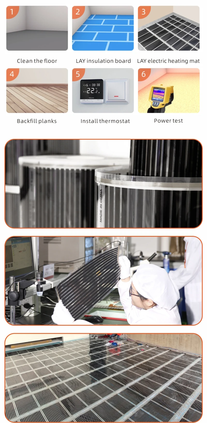 Factory Sell Directly 110-240v Graphene Electric Floor Heating System ...