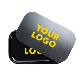 Custom Smoking Metal Tin Black Magnetic Blank Sublimation Rolling Trays ...