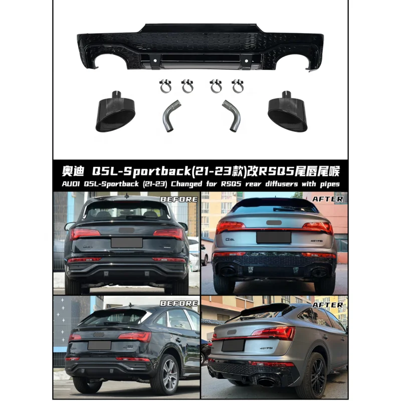 Chinese Made Audi Q5 21+models Upgraded To Rsq5 Rear Lip And Throat Suitable For Audi Original ...
