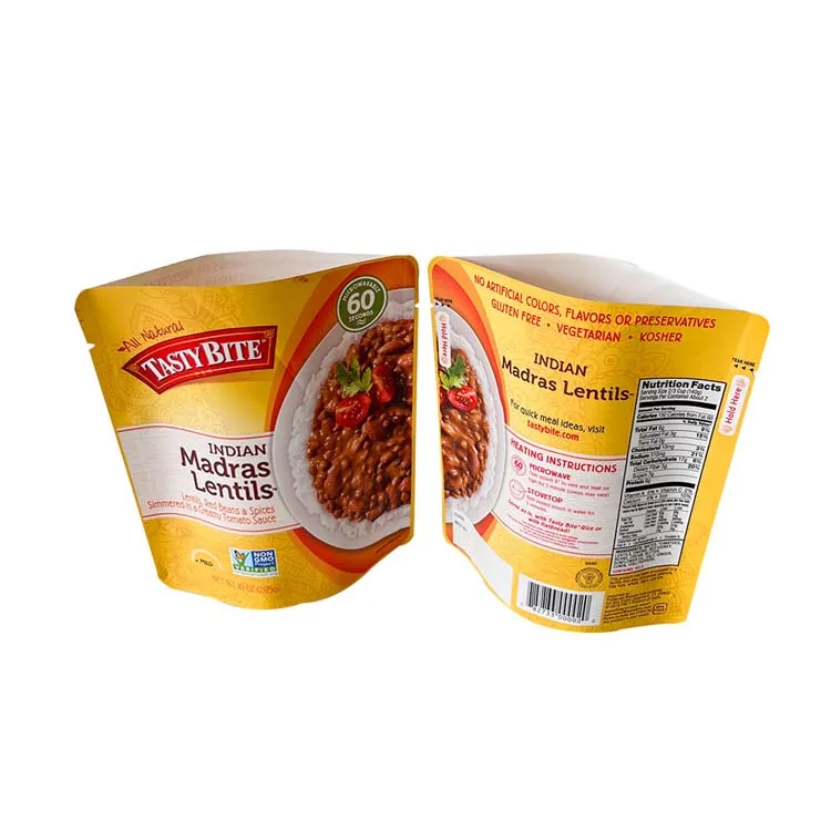 Custom Printed Fast Food Packaging Pouches Stand Up Retort Plastic ...