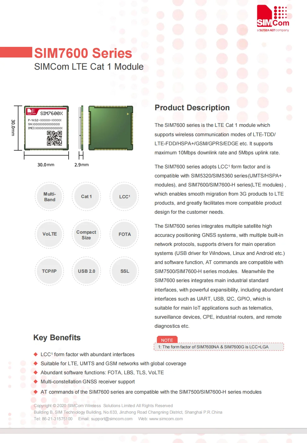 SIM7600G SIM7600G-H SIM7600E SIM7600E-H SIM7600NA-H SIM7600JC-H ...