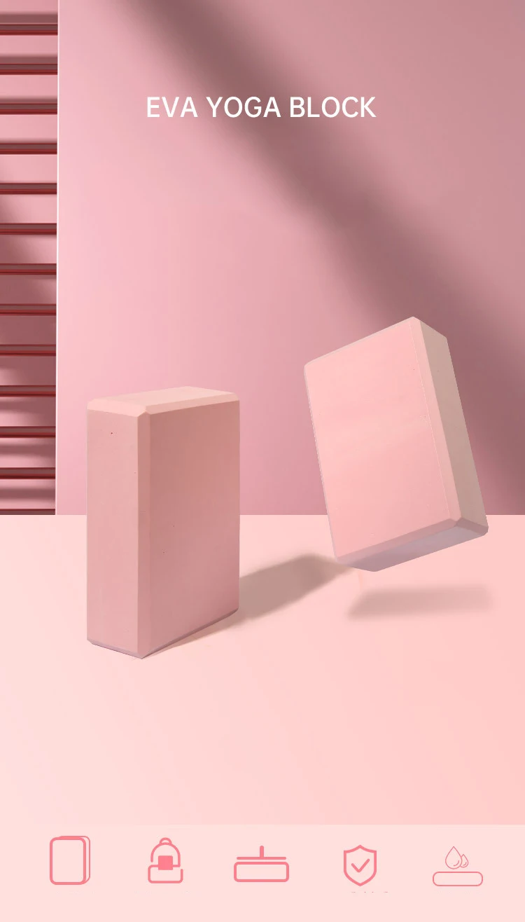 Yoga Block 200g- Eva Foam Soft Non-slip Surface Lightweight 9"x6"x3 ...