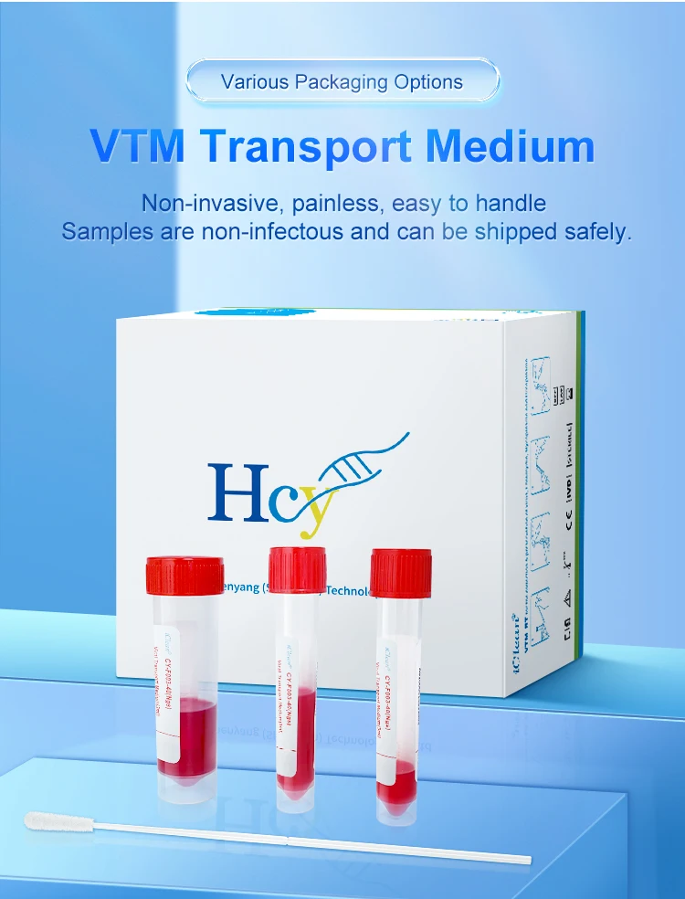 Sterile Flocked Swab Rna Vtm Specimen Collection Tube Vtm Swab ...