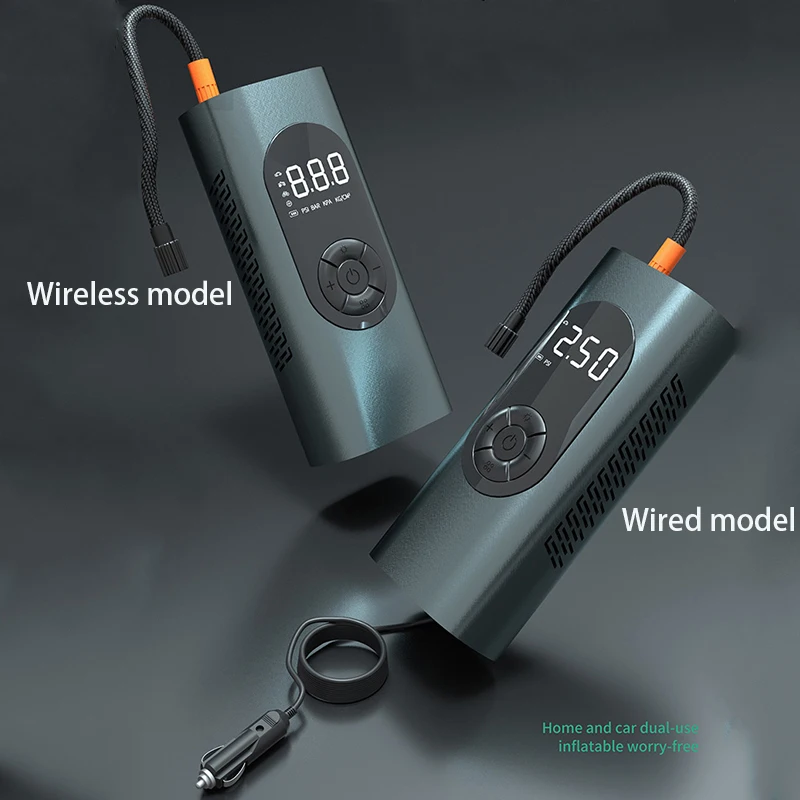 New Wired/wireless Mini Car Tyre Electric Portable Air Pump Digital Car ...
