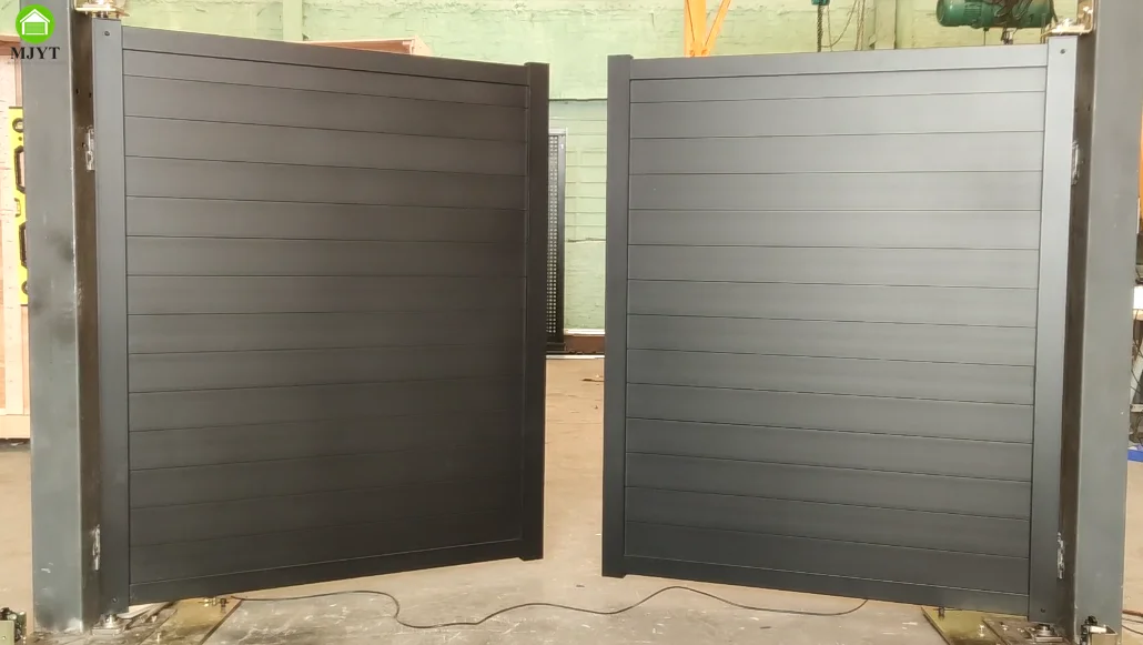 Modern Aluminum Automatic Swing Driveway Metal Gate - Customizable ODM