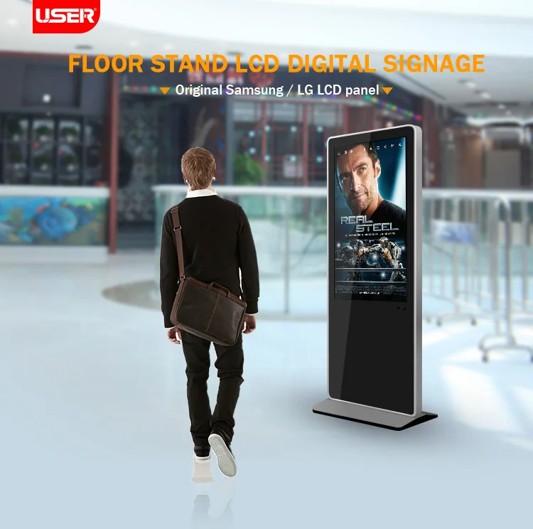 55inch Free Standing Vertical LCD Advertising Display Monitor