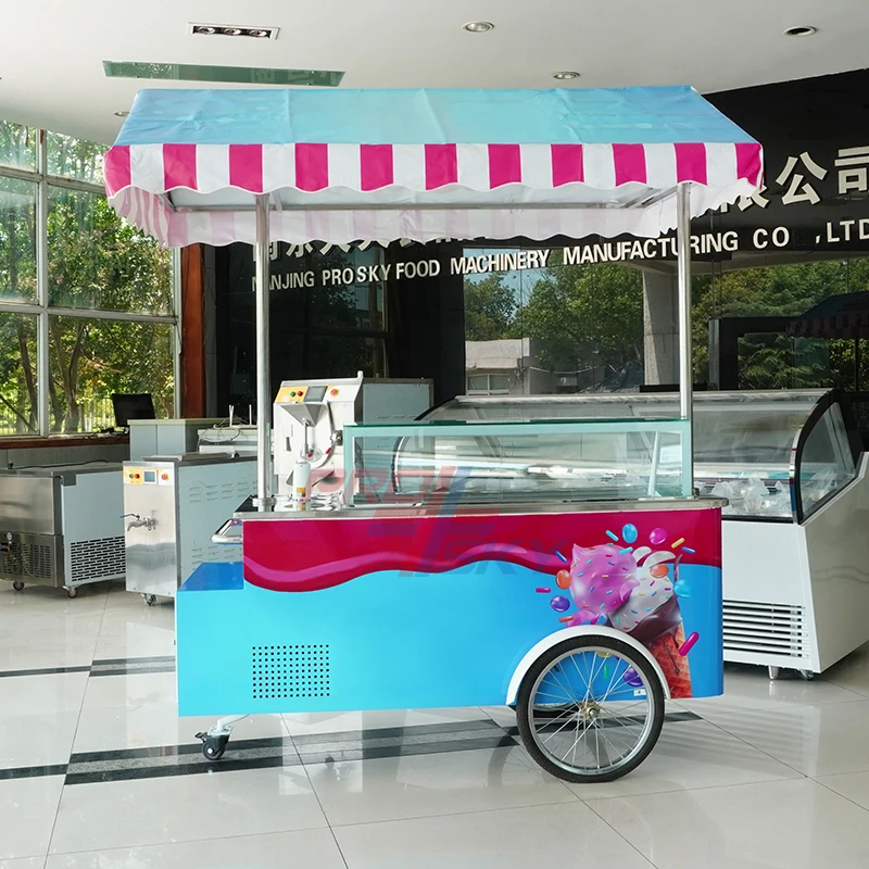 Small Mobile Restaurant Bike Trolley Food Gelato Cart for Catering ...