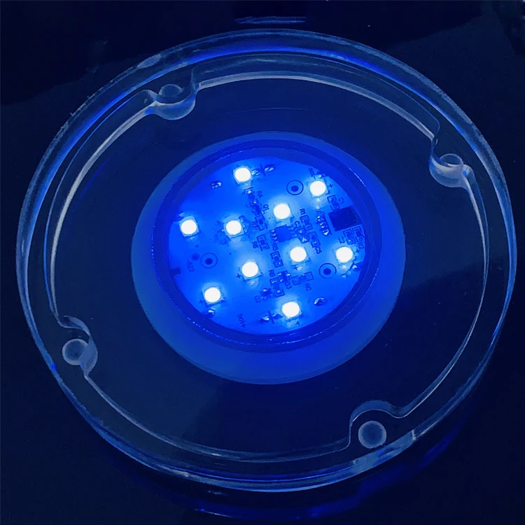 Round Led Light For Hookah Shisha Crystal Led Light Stand Rgb Light ...