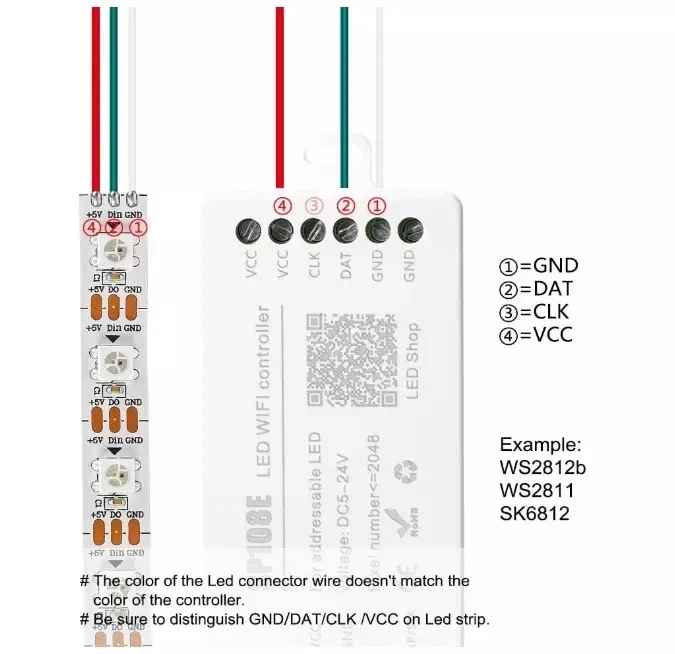 Sp801e Art-net Digital Pixel Wifi Led Smart Light Dimmer Sta Mode ...