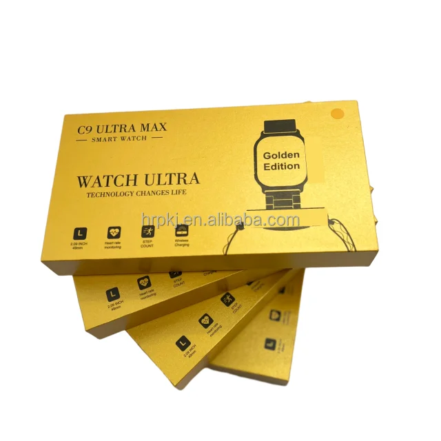 2023 New C9 Ultra Max Smart Watch 9 Big Gold Watch 2.01 Inch Hd ...