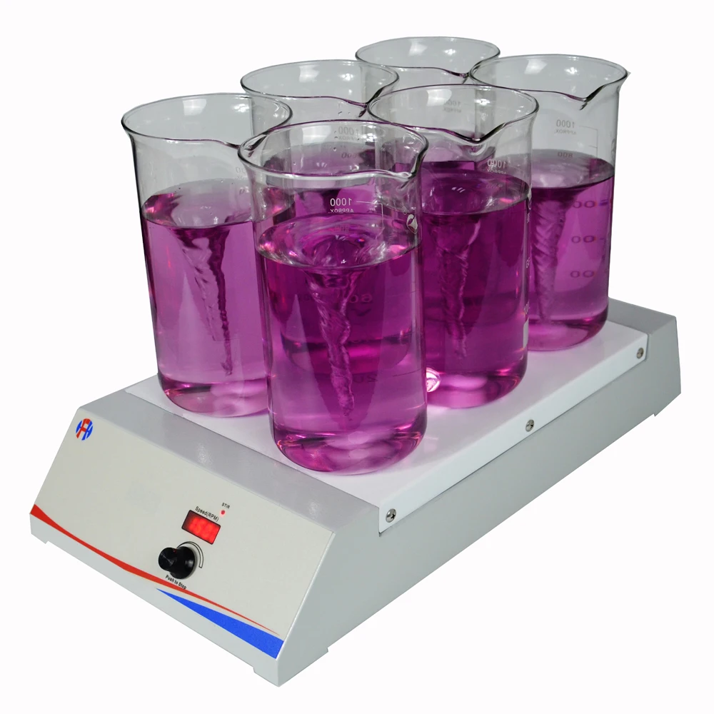 6-positions Magnetic Stirrer Hotplate Hss-6d Chemical Plate Magnetic ...