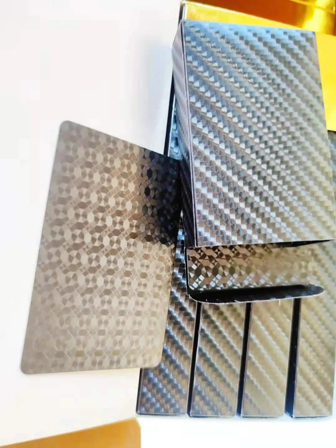 Custom Logo Pvc Plastic Waterproof Playing Cards Poker Deck Gold Foil ...