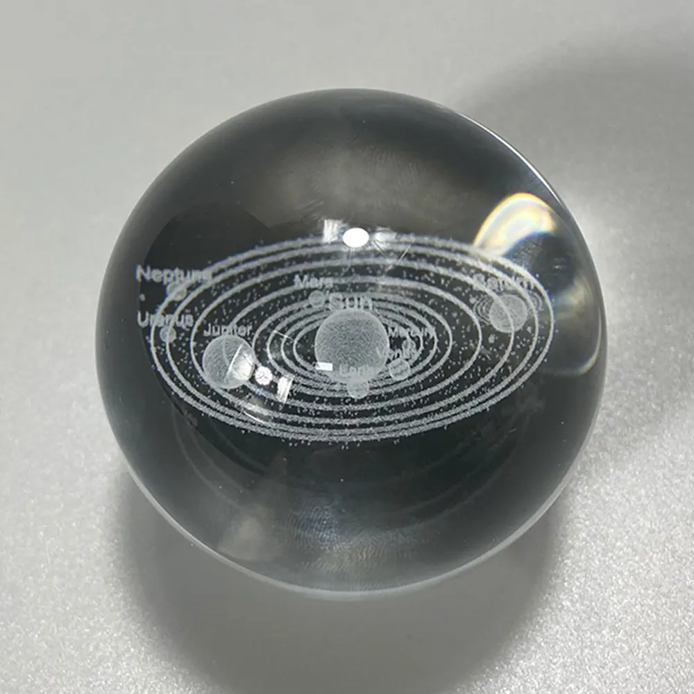 Customized 6cm Glass Solar System Planet Sphere 3d Galaxy Crystal Ball ...