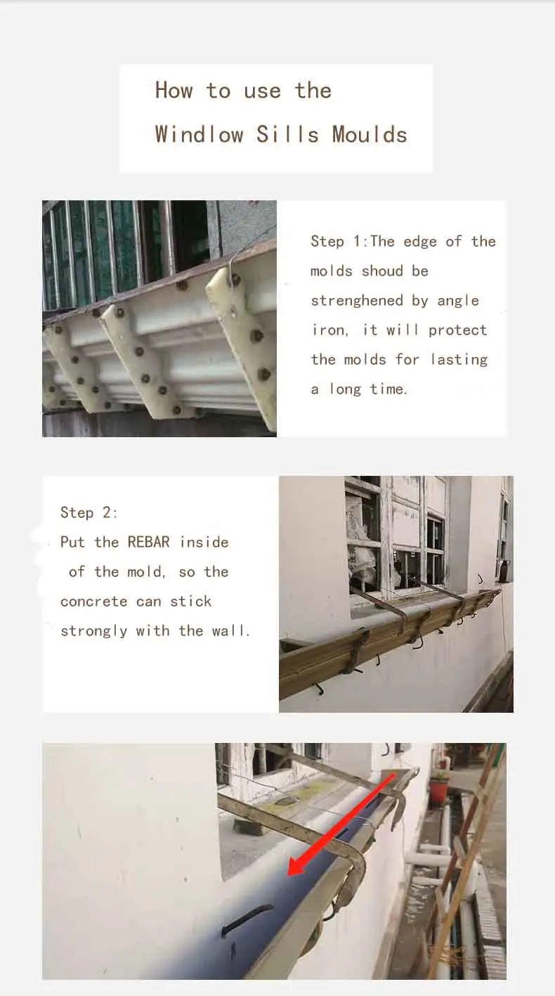 Concrete Decorative Plastic Window Frame Mold - 800 Times