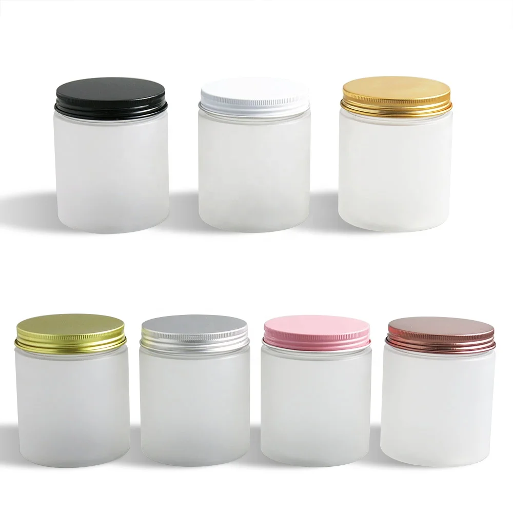 High Quality 250g 250ml Frosted Plastic Jar with Aluminum Lids