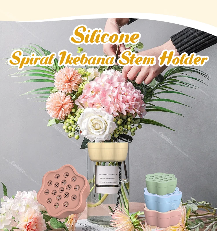 2024 New Arrival Tik Tok Spiral Flower Stem Vase Ikebana DIY Bouquet ...
