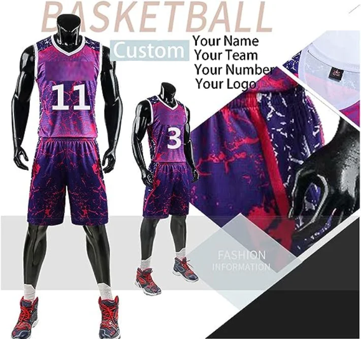 Men Breathable Basketball Uniforms Basketball Uniforms For Sublimation ...